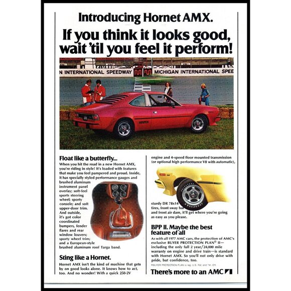 American Motor Corp | Art | 977 Amc Hornet Amx Vintage Print Ad ...